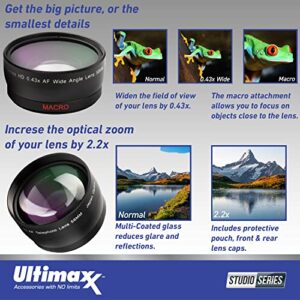 Ultimaxx Advanced OM-5 Camera with 12-45mm Lens Bundle (Silver) - Includes: 64GB Extreme SDXC, 0.43x Wide-Angle Lens Attachment, Universal Speedlite, Protective UV Filter & Much More (31pc Bundle)