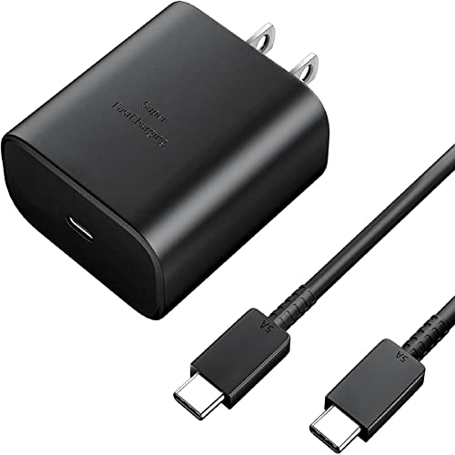 Samsung 45W Type C Charger Super Fast Charging USB C Wall Charger with 6FT C Cable for Samsung Galaxy S23 Ultra/S23/S23+/S22/S21/S20/S10/S9/Note 20/10/9/8/Galaxy Tab S7/S8,and more USB C Galaxy Series