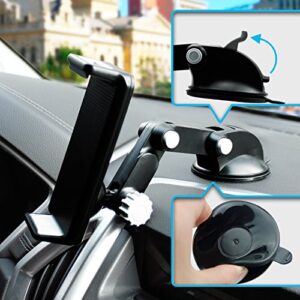 Esoulk Car Tablet Mount Holder, Windshield / Dashboard Universal Car Tablet Mobile Phone / Device cradle for iOS / Android Tablet, iPad, Smartphone and more