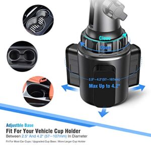 Miracase Cup Holder Phone Mount for Car, Universal Universal Long Neck Car Cup Phone Holder Cradle Car Mount for iPhone Samsung Google and Most Smartphones