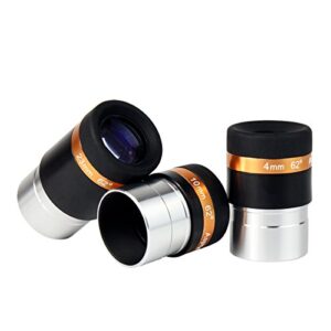 SVBONY Telescope Lens 4mm 10mm 23mm Telescope Eyepieces Fully Coated Lens Telescope Accessories Kit Wide Angle for 1.25 inches Astronomic Telescope