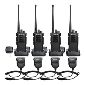 retevis rt29 2 way radios long range,high power heavy duty two way radios,rugged walkie talkies with waterproof speak mic 3200mah battery(4 pack)