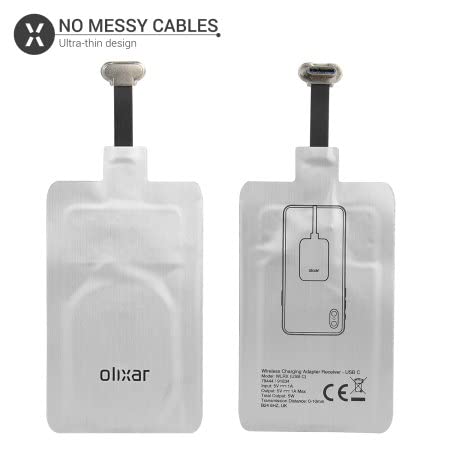 Olixar USB C Wireless Charging Adapter Compatible with Samsung Galaxy A32 5G - Ultra Thin Qi Wireless Charging Receiver - Case Friendly - Easy to Use