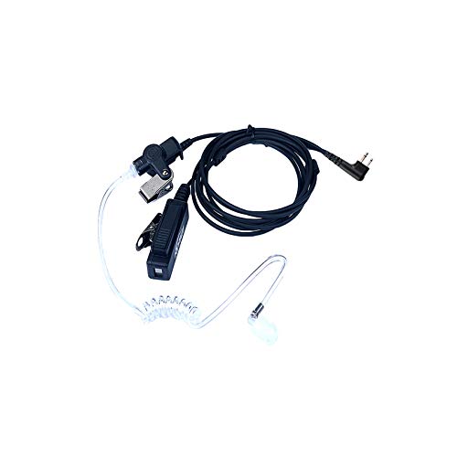 KEYBLU 2-Wire CLS1110 Acoustic Tube Earpiece/Headset with PTT and Mic Surveillance Kit for Motorola Walkie Talkie RDM2070d CP200 CP200d CLS1410 CLS1413 CLS1450 Radio