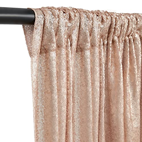 Sequin Backdrop 4 Packs 2ftx8ft Champagne Shimmer Baby Shower Curtains Wedding Party Background Drapes Photograph