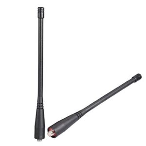 bingfu dual band vhf uhf 136-174mhz 400-470mhz ham radio antenna handheld two way radio walkie talkie sma female soft antenna 2-pack for kenwood wouxun baofeng bf-f8hp uv-5r uv-82 bf-888s gt-3 radio