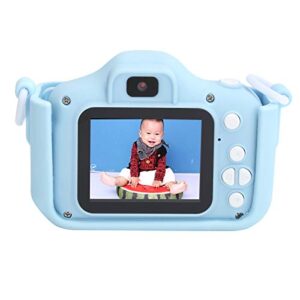 01 Kids Digital Camera, Playback Mini Puppy Pattern Continuous Shooting Children Video Digital Cameras, Toddlers Travel Use for Girls and Boys Birthday Gifts(Blue)