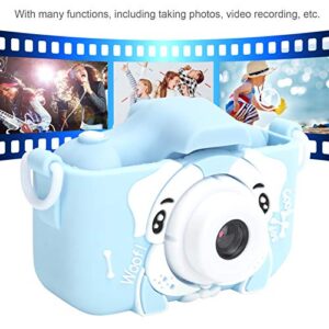 01 Kids Digital Camera, Playback Mini Puppy Pattern Continuous Shooting Children Video Digital Cameras, Toddlers Travel Use for Girls and Boys Birthday Gifts(Blue)