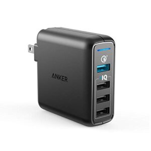 anker quick charge 3.0 43.5w 4-port usb wall charger, powerport speed 4 for galaxy s7/s6/edge/edge+, note 4/5, lg g4/g5, htc one m8/m9/a9, nexus 6, with poweriq for iphone 7, ipad, and more