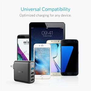 Anker Quick Charge 3.0 43.5W 4-Port USB Wall Charger, PowerPort Speed 4 for Galaxy S7/S6/edge/edge+, Note 4/5, LG G4/G5, HTC One M8/M9/A9, Nexus 6, with PowerIQ for iPhone 7, iPad, and More