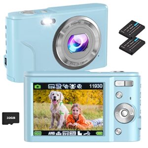 digital camera, bofypoo autofocus kids vlogging camera fhd 1080p 48mp with 32gb memory card, 16x zoom point and shoot digital camera, compact camera for teens,beginners