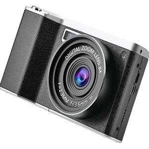 Digital Camera Vlogging Camera, 4K Digital Camera for with WiFi 16X Digital Zoom 180 Degree Flip Screen Wide Angle Lens, Macro Lens Digital Camera Photography