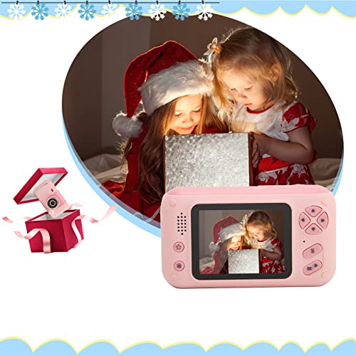 Kids Camera, Video Cute Digital Mini Camera 180 Degree Angles 2.4in IPS HD Screen for Kids Gifts for 3 to 12 Years Old