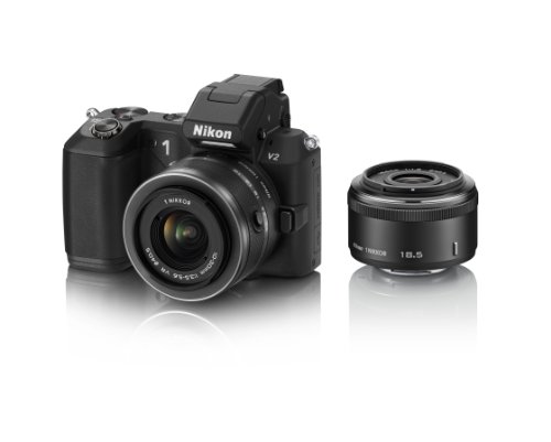 Nikon DSLR Nikon 1 V2 Double lens kit Black N1V2WLKBK - International Version (No Warranty)