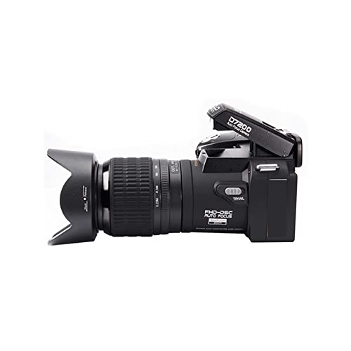 Digital Camera 2022 Digital Camera HD DMillion Pixel Auto Professional DSLR Video Camera 24X Optical Zoom Three Lens Digital Camera Photography (Size : with 32G SD Card, Color : D7200 with EU Plug)