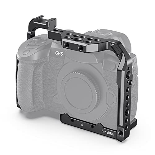 (New Version) SMALLRIG GH5 GH5 II GH5S Camera Cage with Built-in Cold Shoe and NATO Rail for Panasonic GH5 II/ GH5 / GH5S - CCP2646