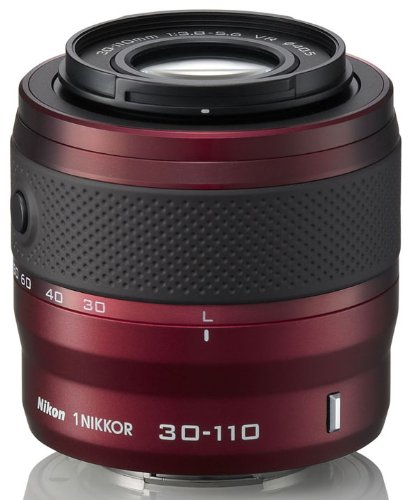 Nikon 1 J2 Compact System Camera with 10-30mm and 30-110mm Double Lens Kit - Red (10.1MP) 3 inch LCD