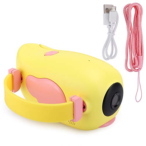 KOSDFOGE A100 12MP Mini Cute Digital Video Camera DV Toy with 2.0in Screen for Children Kids(Yellow)