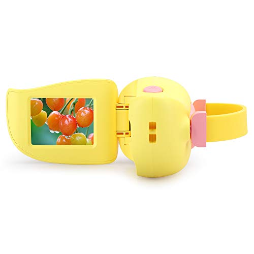 KOSDFOGE A100 12MP Mini Cute Digital Video Camera DV Toy with 2.0in Screen for Children Kids(Yellow)