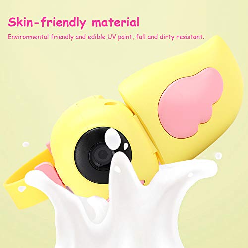 KOSDFOGE A100 12MP Mini Cute Digital Video Camera DV Toy with 2.0in Screen for Children Kids(Yellow)