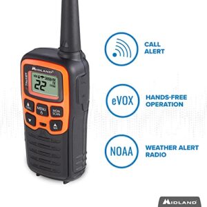 Midland - X-TALKER T51VP3, 22 Channel FRS Two-Way Radio - Extended Range, 38 Privacy Codes, NOAA Weather Alert (3 Pack) (Black/Orange)