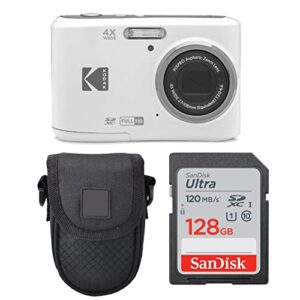 kodak pixpro fz45 digital camera + point & shoot camera case + sandisk 128gb sdxc memory card…