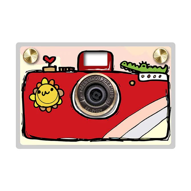 Paper Shoot Camera | Eco-Friendly Digital Camera (Multiple Designs) Red Hand Drawn