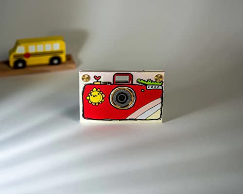 Paper Shoot Camera | Eco-Friendly Digital Camera (Multiple Designs) Red Hand Drawn