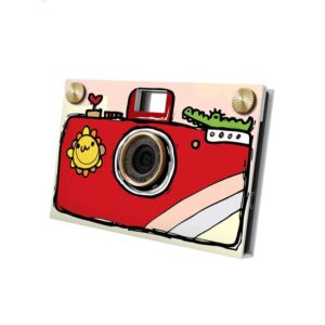 Paper Shoot Camera | Eco-Friendly Digital Camera (Multiple Designs) Red Hand Drawn