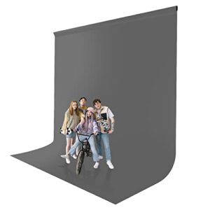 julius studio 10 x 16 ft. / 120 x 192 inch large gray backdrop background screen, high density 150 gsm premium material for professional photo video studio, pure grey muslin, jsag486