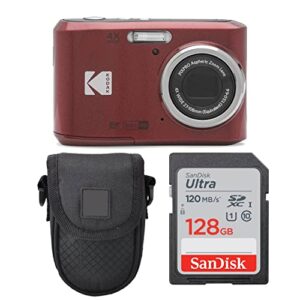 kodak pixpro fz45 digital camera + point & shoot camera case + sandisk 128gb sdxc memory card…