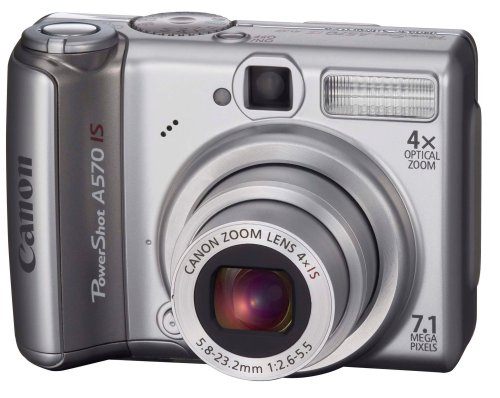 Canon PowerShot A570IS 7.1MP Digital Camera with 4x Optical Image Stabilized Zoom (OLD MODEL)