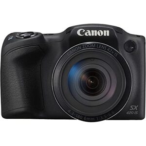 Canon PowerShot SX420 is Digital Camera (Black) (1068C001) + 64GB Memory Card + NB11L Battery + Corel Photo Software + Charger + Card Reader + Soft Bag + Flex Tripod + Hand Strap + More (Renewed)