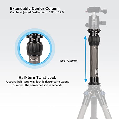 SIRUI SL-200 Tripod Extension Pole, Two-Section Carbon Fiber Center Column-Tripod Extender-Tripod Extension Tube