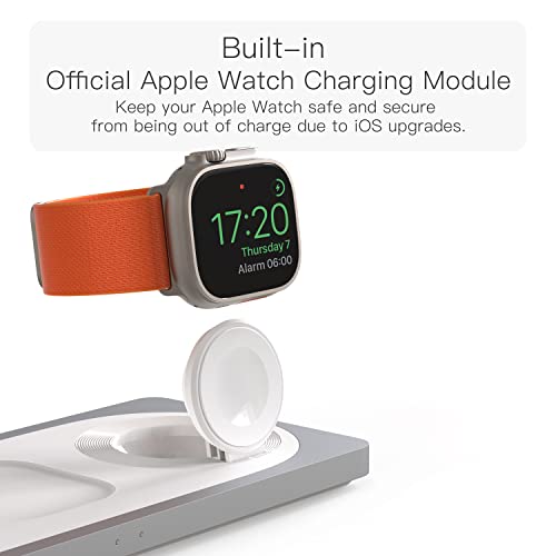 Wireless Charger,Magnetic Wireless Charging Station, 3 in 1 Faster Mag-Safe Wireless Charger Stand for iPhone 14,13,12 Pro Max/Pro/Mini/Plus, Apple Watch Ultra 8/7/SE/6/5/4/3/2/1, AirPods pro/2/3