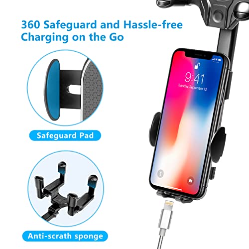 Phone Mount for Car, 360°Rotatable and Retractable Car Phone Holder Car Rearview Mirror Bracket, Phone Mount for Rearview Mirror with One Hand Operation, Compatible with All Phones (4 Claws)