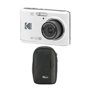 kodak pixpro fz45 friendly zoom digital camera (white) bundle with camera case (2 items)