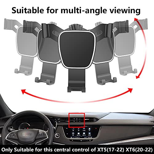 musttrue LUNQIN Car Phone Holder for 2017-2023 Cadillac XT5 and 2020-2023 XT6 Auto Accessories Navigation Bracket Interior Decoration Mobile Cell Phone Mount