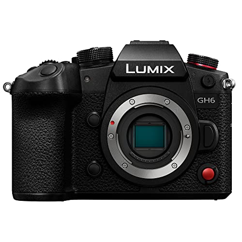 Panasonic LUMIX GH6 Mirrorless Camera Body Bundle with Panasonic H-FS45150AK LUMIX 45-150mm G Vario ASPH MEGA OIS, Weatherproof Hard Case, 128GB SDXC Memory Card and Lithium-Ion Battery Pack (5 Items)