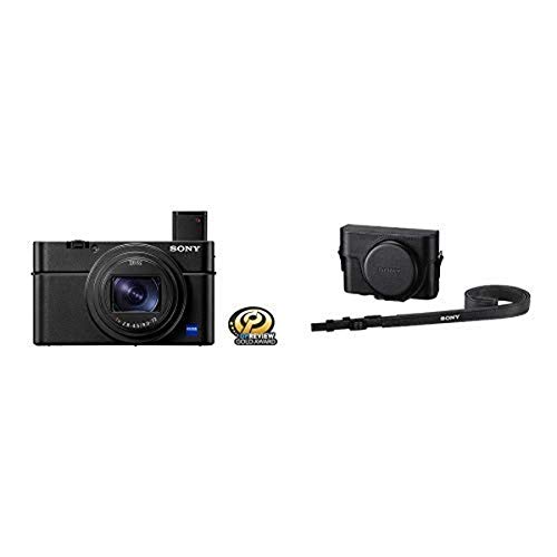 Sony RX100 VII Premium Compact Camera with 1.0-Type Stacked CMOS Sensor (DSCRX100M7) with Premium Jacket Case (LCJRXK/B) for RX100 Series Digital Still Cameras