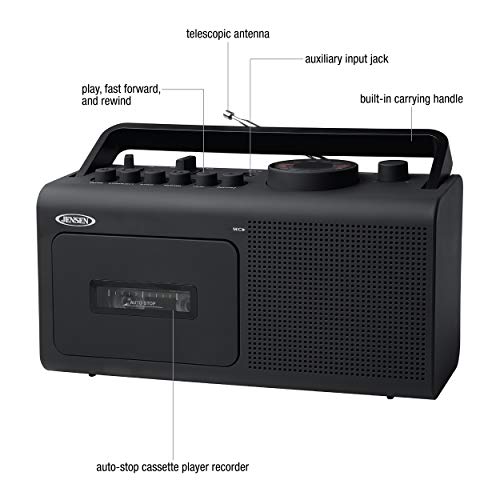 Jensen® Portable Cassette Player/Recorder with AM/FM Radio