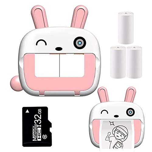 Damian-Sewing Kids Instant Camera Video Selfie Photo Shooting Digital Camera Kids Camera for Girls,Toddler Camera Kids Digital Video Camera 1080P Toys Gifts Birthday Rechargable (Color : Pink)