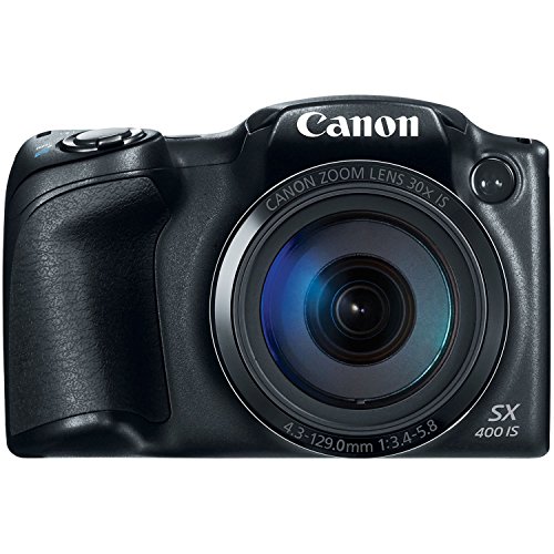 Canon PowerShot SX400 Digital Camera with 30x Optical Zoom (Black) (Discontinued by Manufacturer) (Renewed)