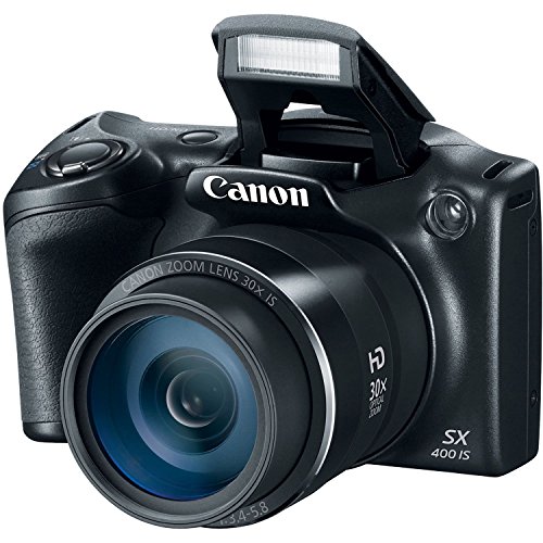 Canon PowerShot SX400 Digital Camera with 30x Optical Zoom (Black) (Discontinued by Manufacturer) (Renewed)