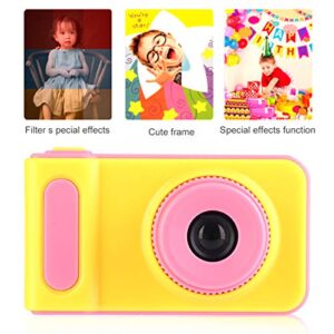 FikaLife 2 Inch 1080P Digital Toy Children's Camera Cartoon Outdoor Small Camera Gift(Pink)