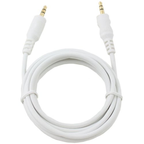 Wideskall® 20 Feet 3.5mm Gold Plated Male to Male Aux Stereo Audio Cable (White)