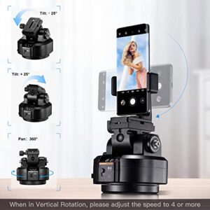 Soonpho M6 Auto Face Tracking Motorized Rotating Panoramic Tripod Head,AI Smart Face Body Tracking Remote Control Pan Tilt Head with Remote Control and Mobile Phone Clip for DSLR Cameras/Camcorders