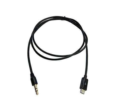 SinLoon Audio Output Cable, Micro-USB to 1/8 Stereo 3.5mm Audio Car AUX Cable for S3 i9300 S2 i9100 i9220 (3.2 Feet = 1 Meter, Black)