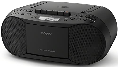 Sony Cfds70-Blk CD/MP3 Cassette Boombox Home Audio Radio, Black, with AUX