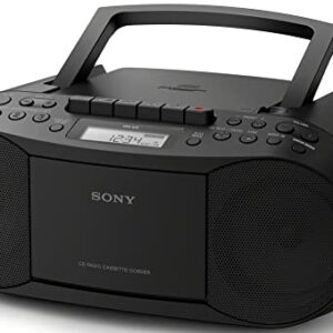 Sony Cfds70-Blk CD/MP3 Cassette Boombox Home Audio Radio, Black, with AUX